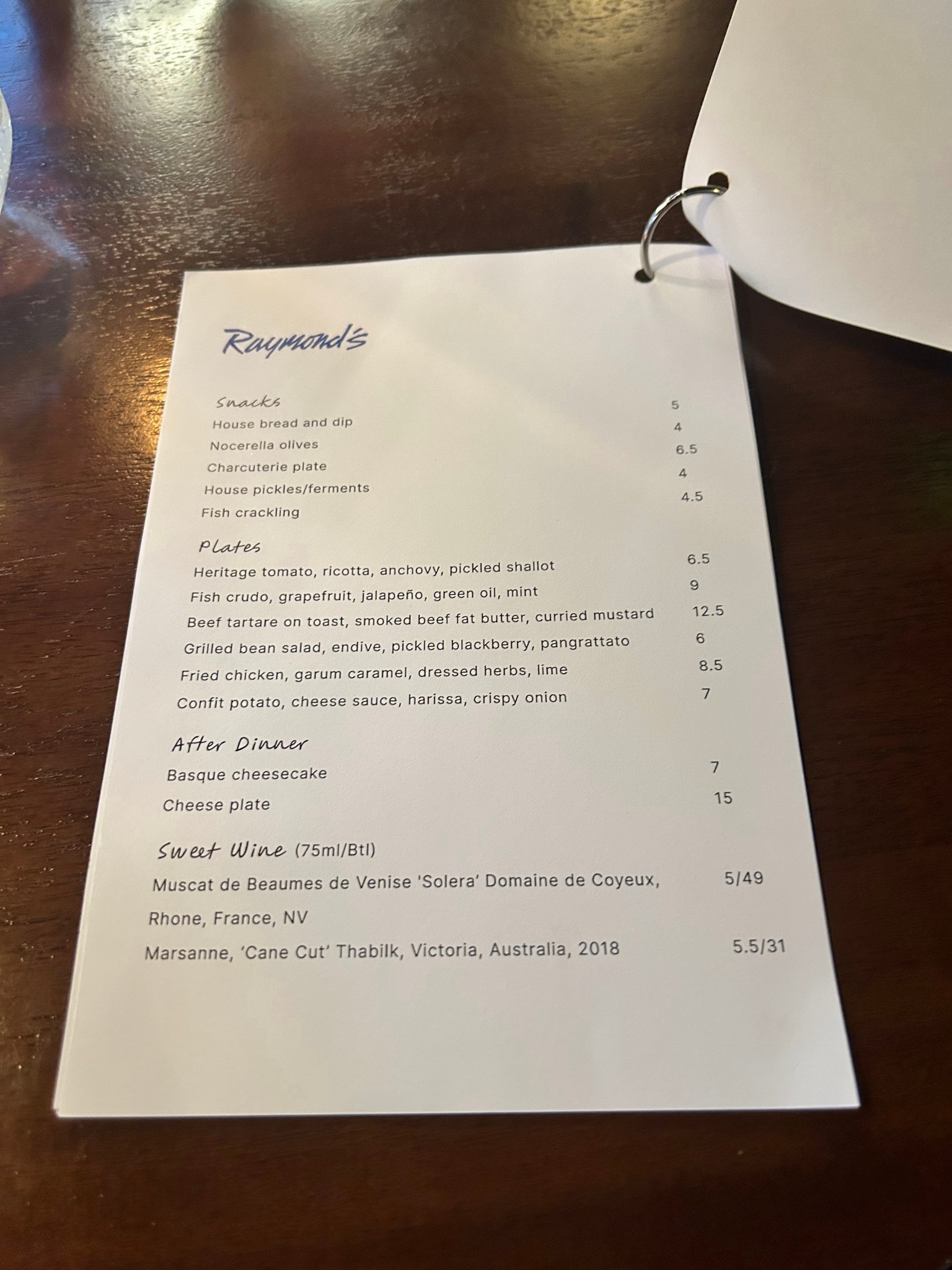 Raymond’s – Nottingham Food Critic